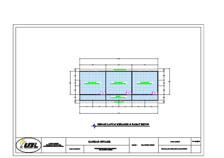 Denah Lantai Keramik & Rabat Beton | PDF
