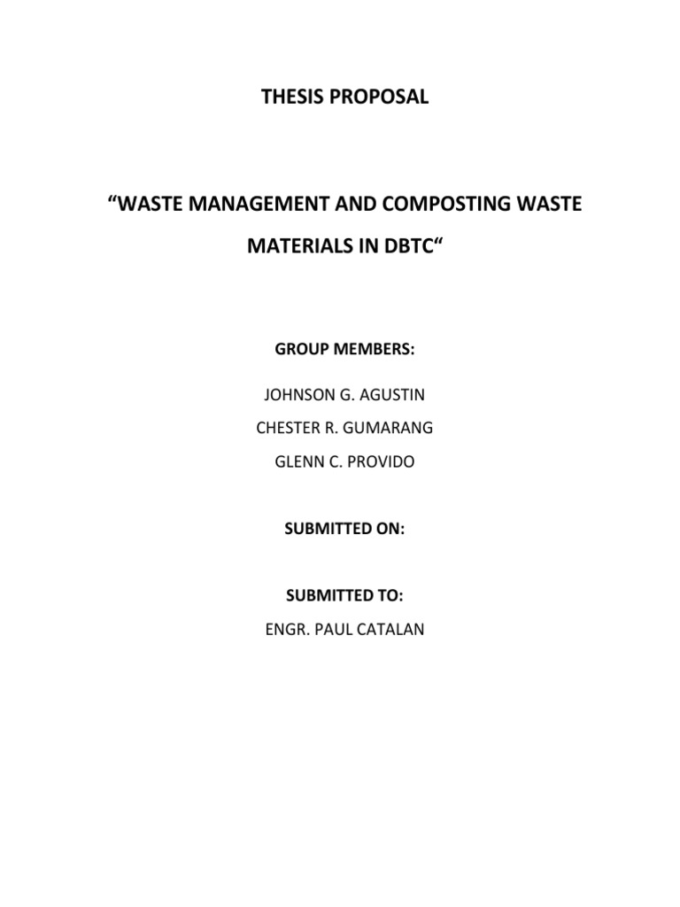 Composting Proposal Final | PDF | Organic Matter | Compost