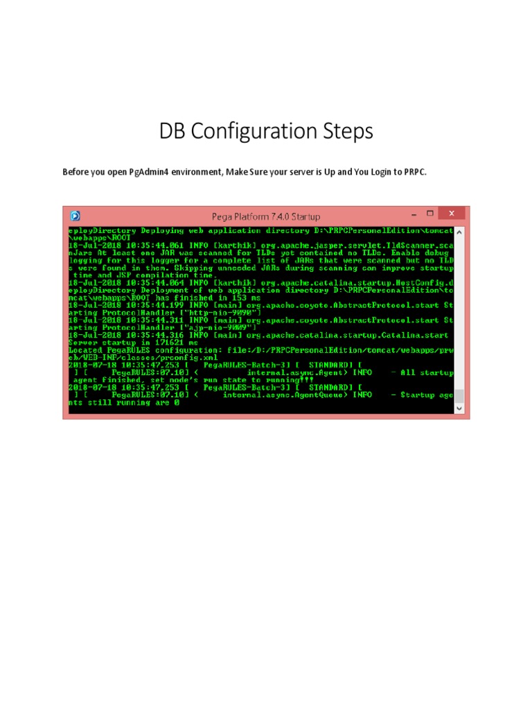 PgAdmin4 DB Configuration Steps | PDF