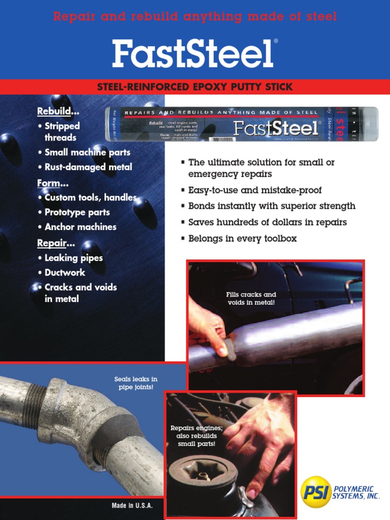 Faststeel: Repair and Rebuild Anything Made of Steel | PDF | Epoxy ...