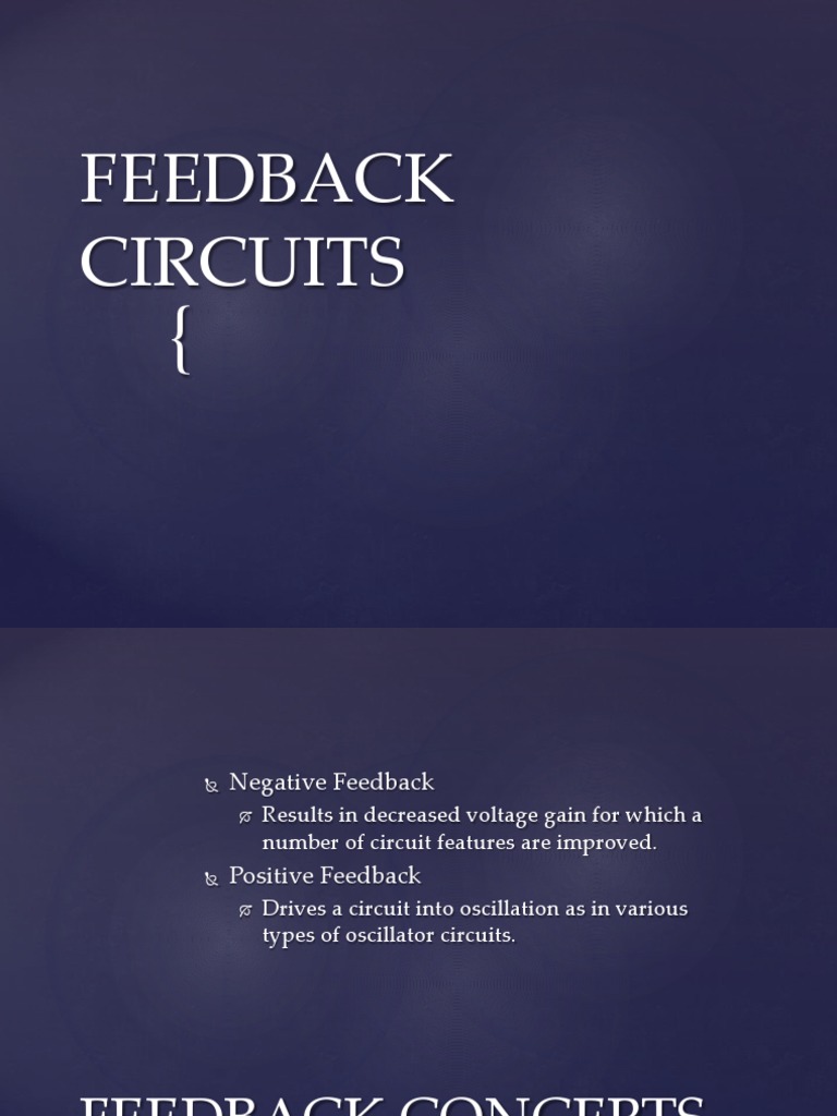 Feedback Circuits | PDF | Feedback | Amplifier