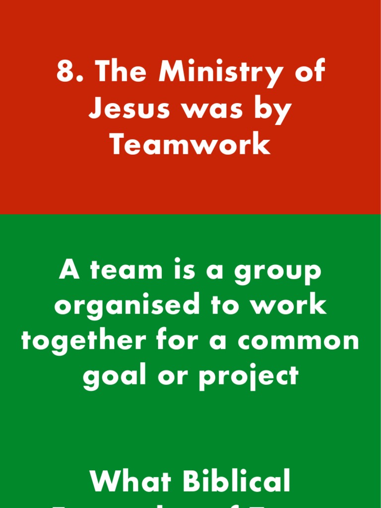 The Ministry of Jesus Was by Teamwork | PDF | Paul The Apostle | Acts ...