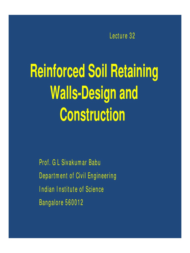 Lecture On Rss Wall | PDF | Strength Of Materials | Friction
