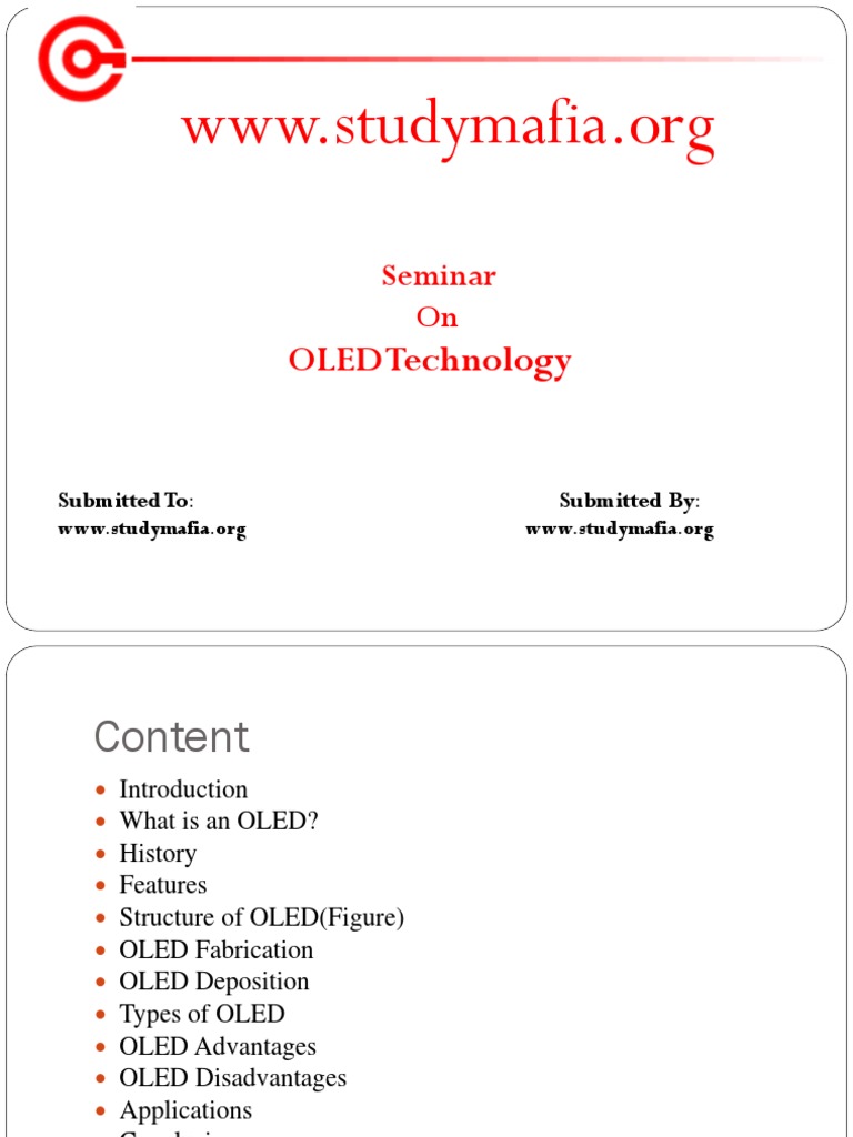 ECE OLED Technology | PDF | Oled | Electronics