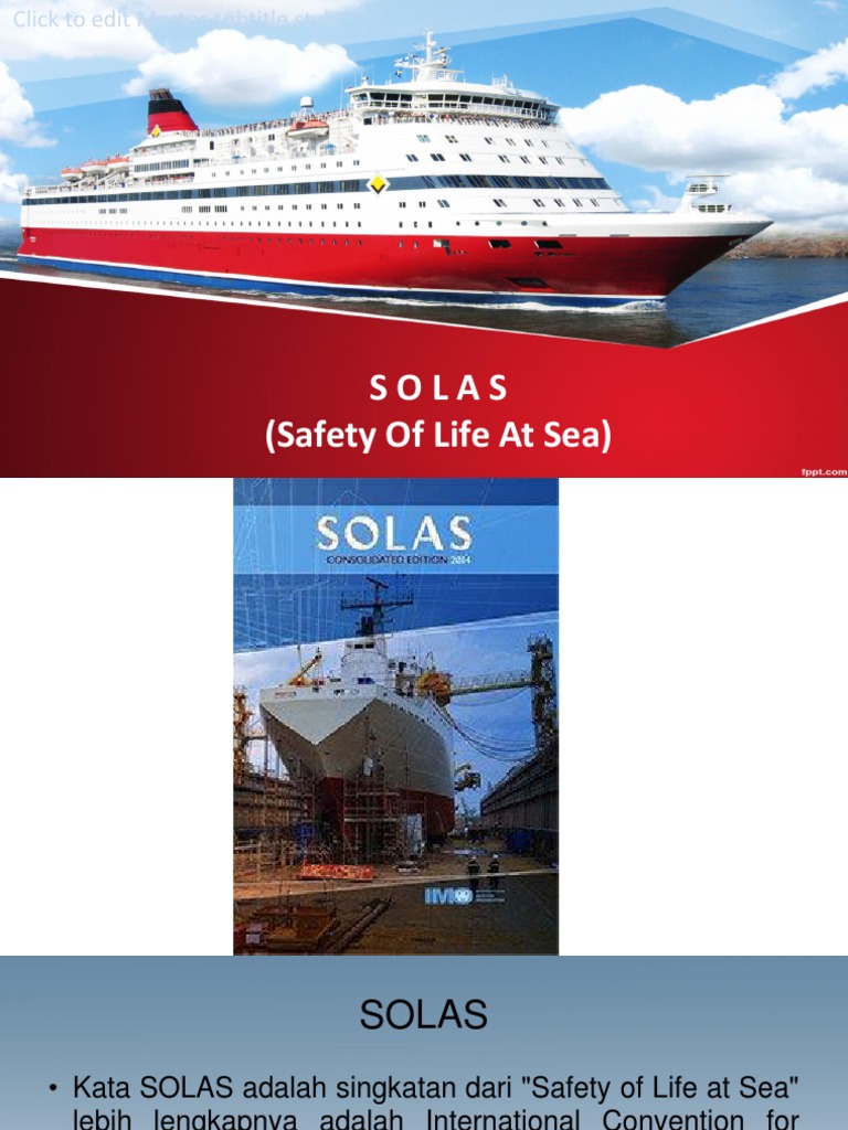 Solas (Safety of Life at Sea) | PDF