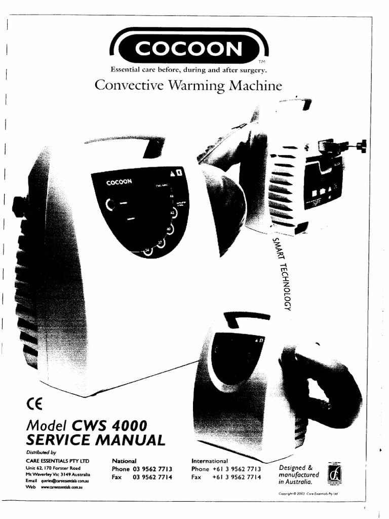 Cocoon CW-4000 Convective Warming Machine - Service Manual | PDF