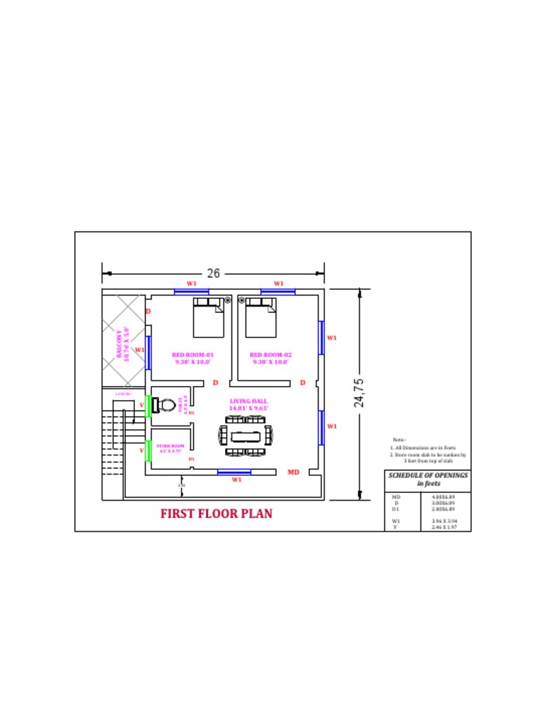 First Floor Plan Model | PDF