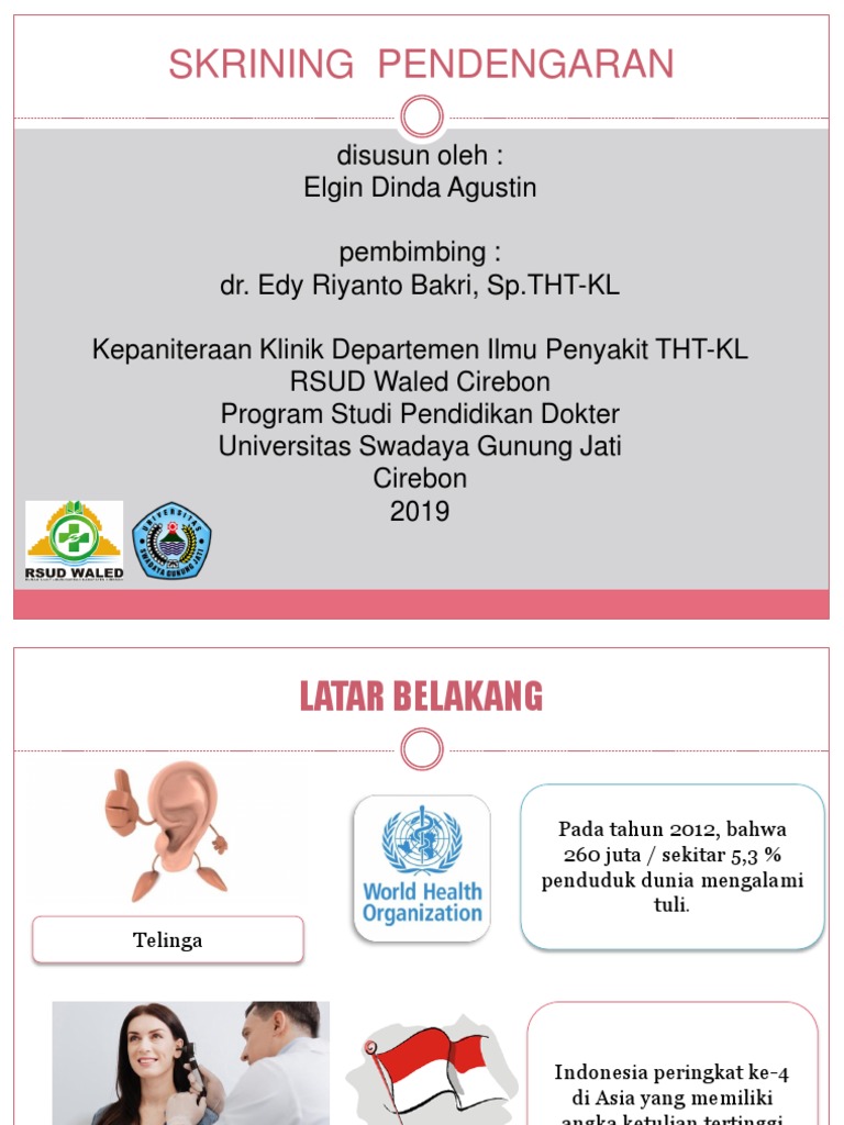 Skrining Pendengaran Neonatus | PDF