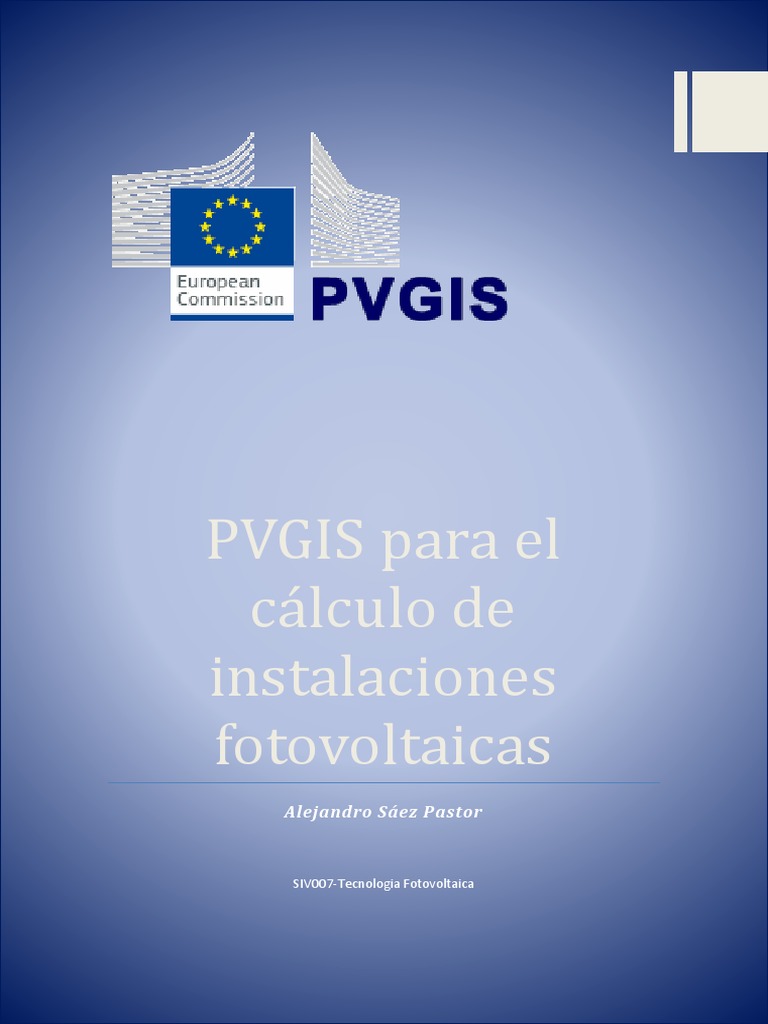 Como Usar PVGIS | PDF | Fotovoltaica | Energía solar