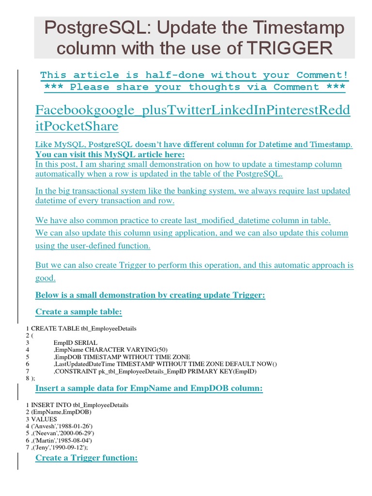 Postgresql Trigger For Timestamp Update Pdf Postgre Sql Data 7189