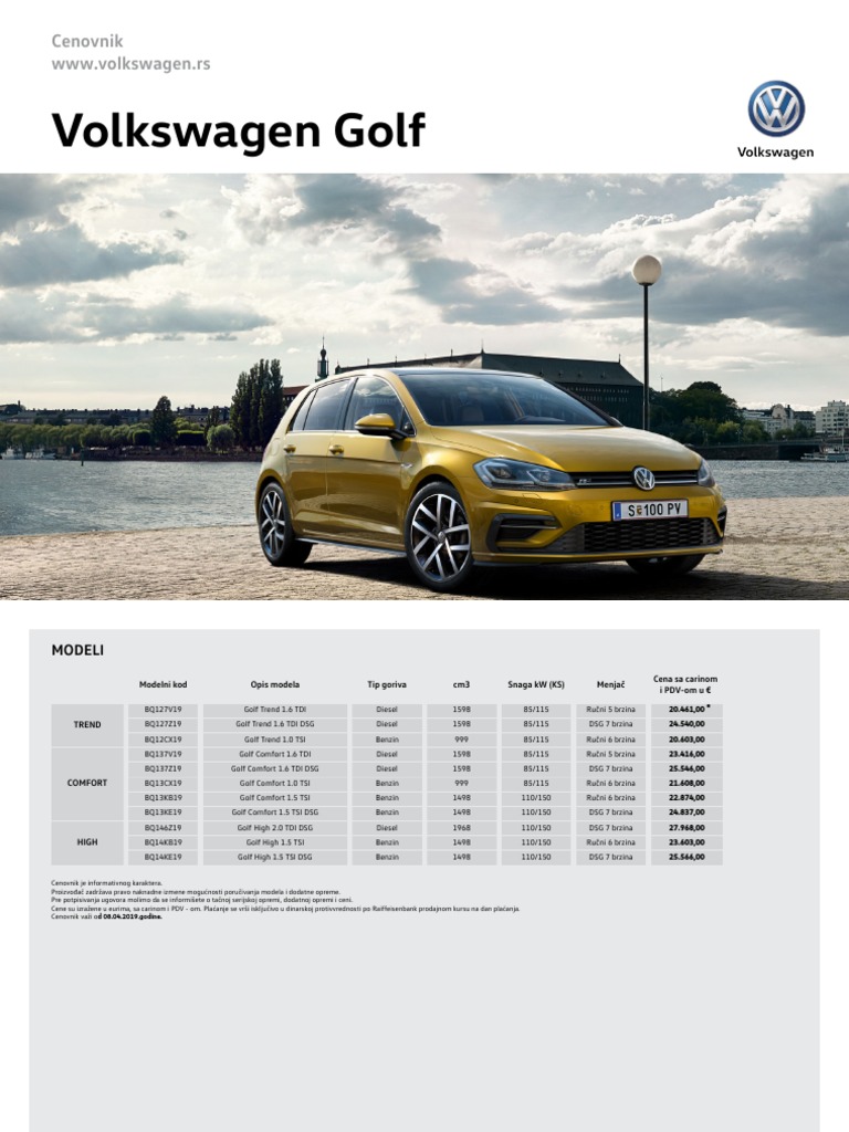 Volkswagen Golf PDF | PDF