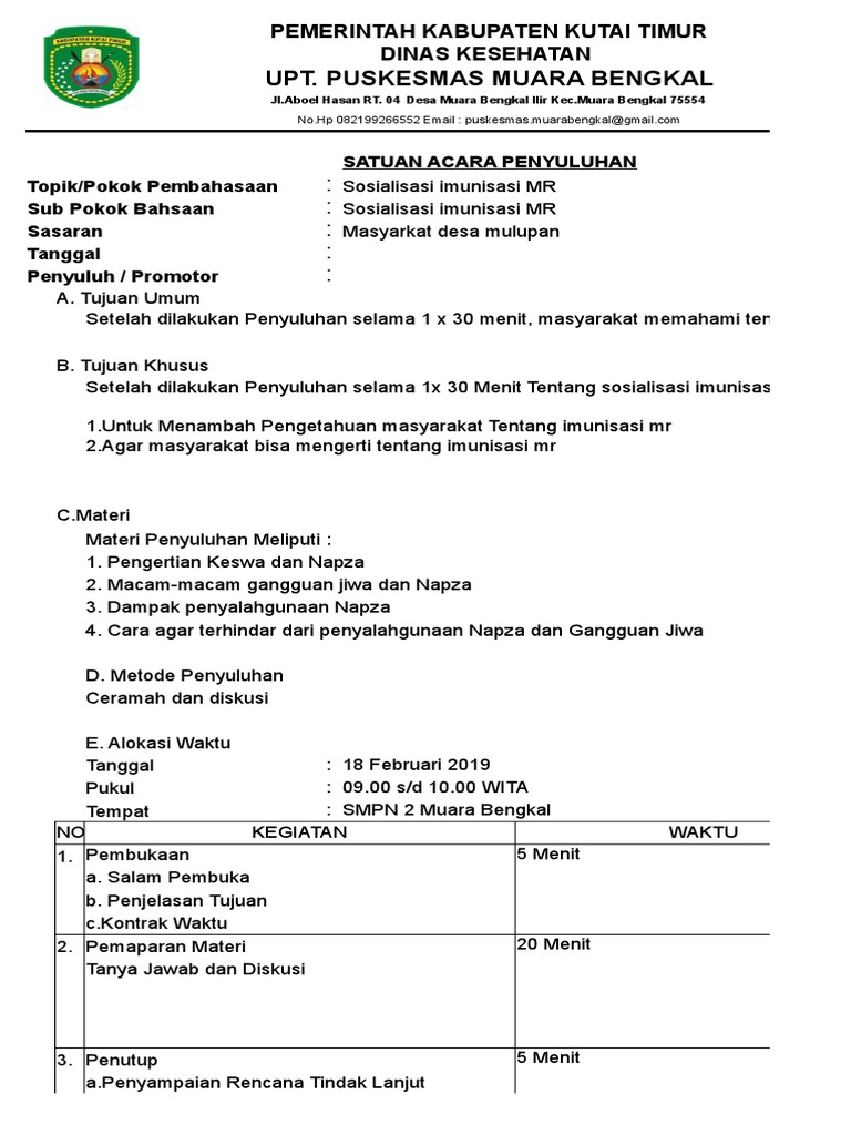 Upt. Puskesmas Muara Bengkal: Pemerintah Kabupaten Kutai Timur Dinas ...