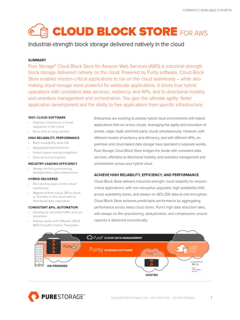 Ps Cloud Block Store Ds | PDF | Cloud Computing | Amazon Web Services
