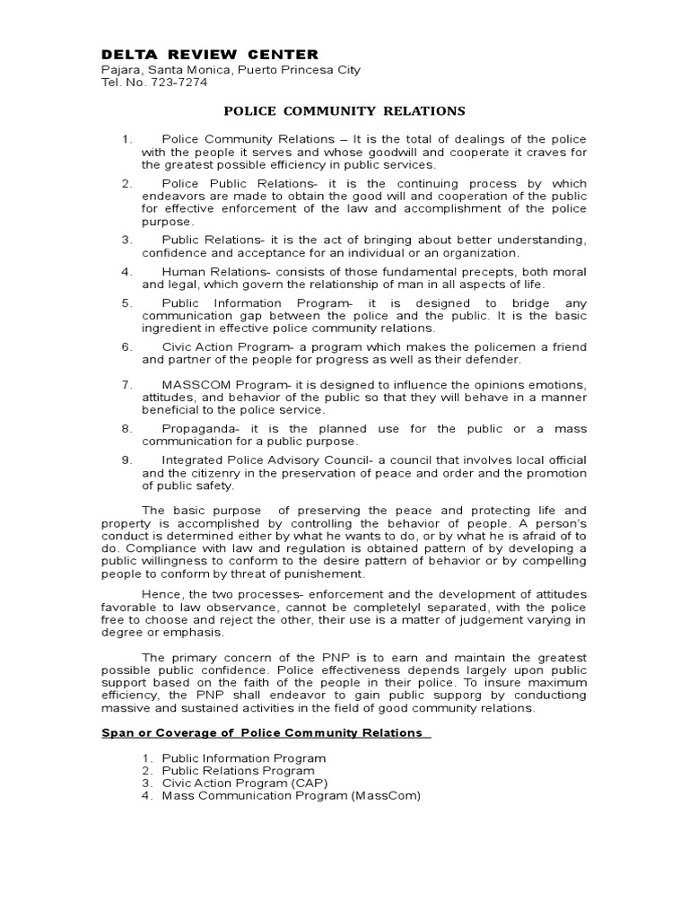 Police Community Relations | PDF | Police Officer | Police