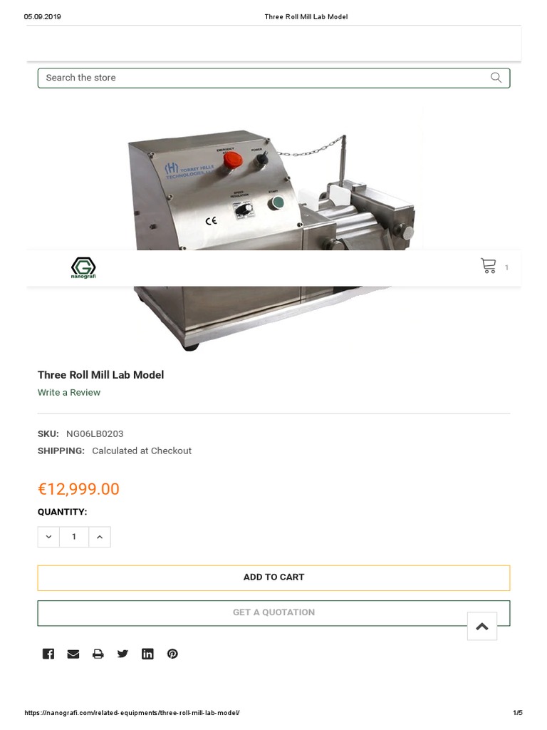 Three Roll Mill Lab Model | PDF | Carbon | Nanotechnology