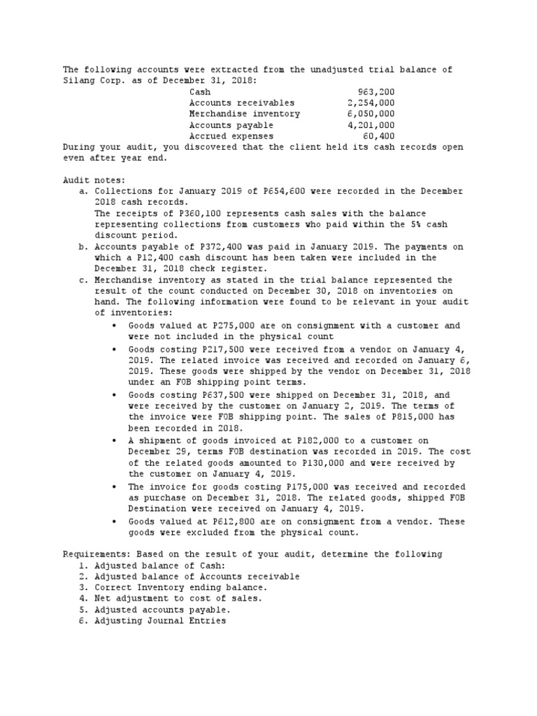 Exercise | PDF | Accounts Payable | Inventory