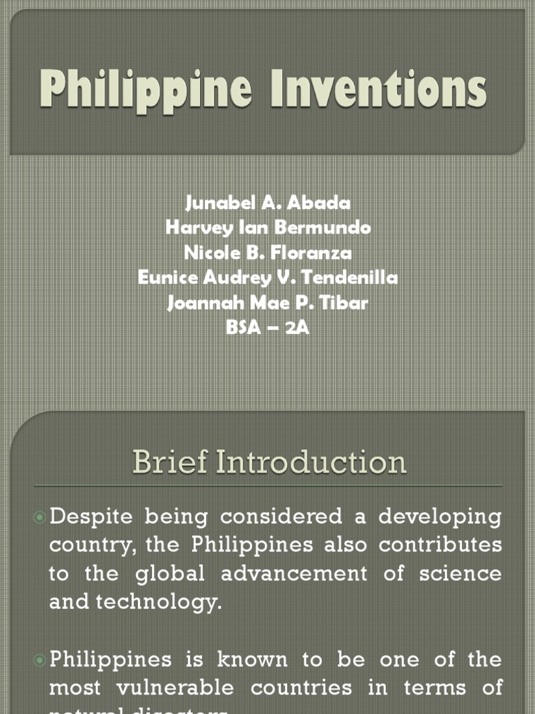 Notable Filipino Inventions and Innovators | PDF | Neonatal Intensive ...