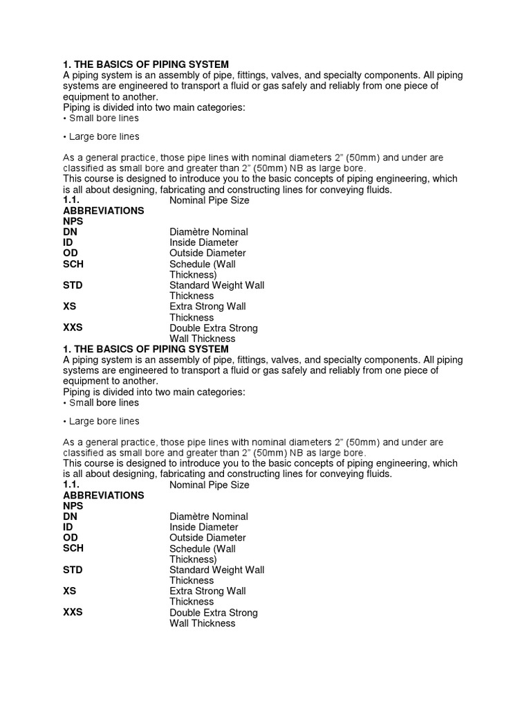 Basics of Piping Systems Explained | PDF