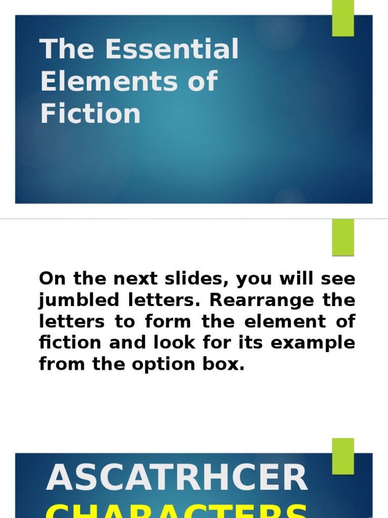 The Essential Elements of Fiction | PDF | Plot (Narrative)