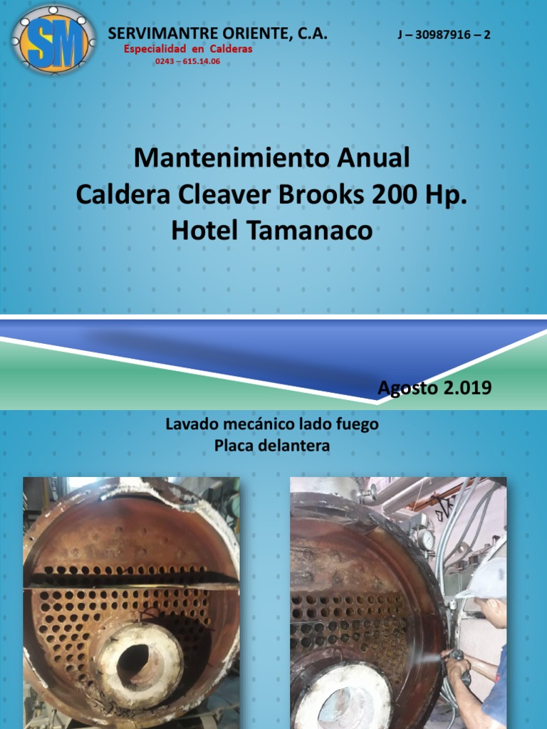 Mantenimiento Caldera Cleaver Brooks | PDF