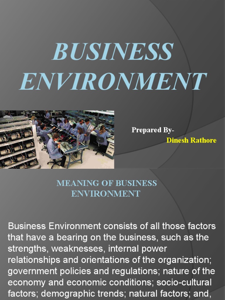 Business Environment: Prepared by | PDF | Economies | Business