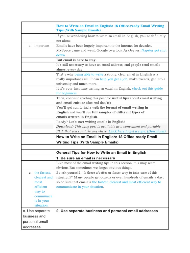 How Write A Better Email | PDF | English Language | Semiotics