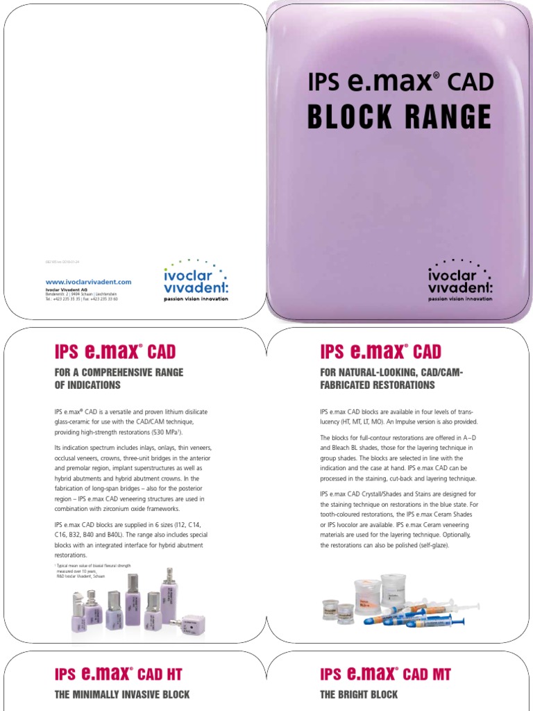 IPS Emax CAD | PDF | Dentistry Branches | Dentistry