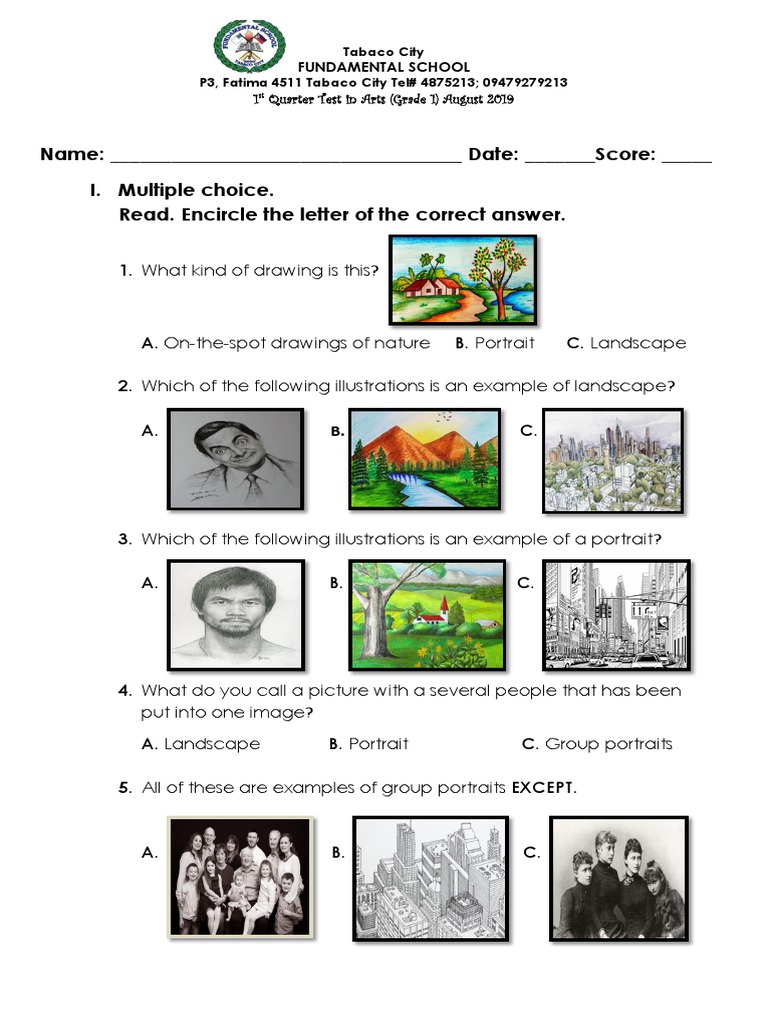 Name: - Date: - Score: - I. Multiple Choice. Read. Encircle The Letter ...