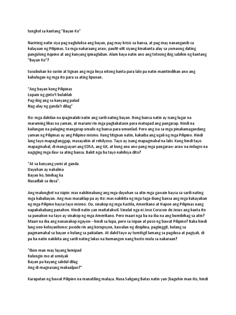 Bayan Ko | PDF