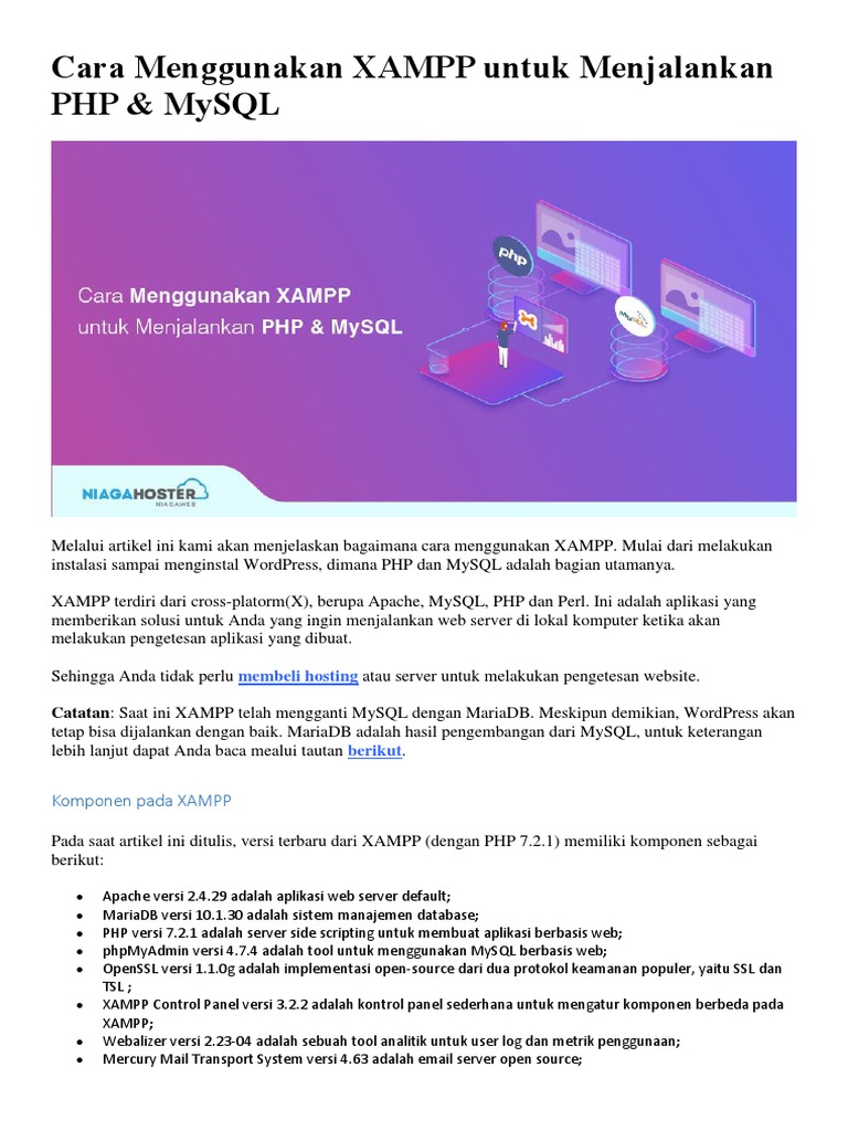 Cara Menggunakan XAMPP Untuk Menjalankan PHP | PDF
