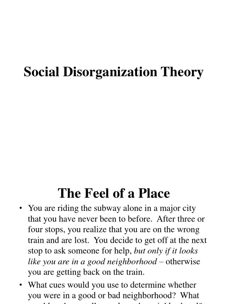 Understanding the Social Disorganization Theory of Crime and Its Policy ...
