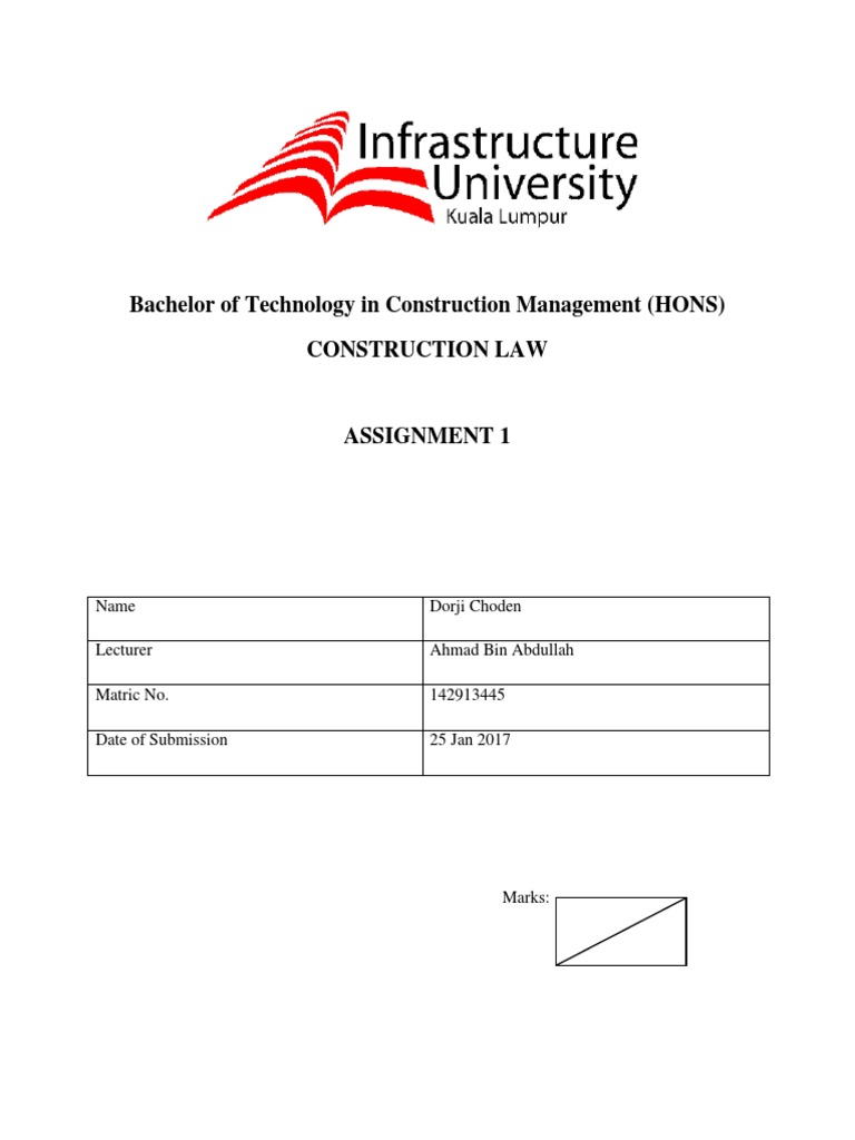 Bachelor of Technology in Construction Management (HONS) Construction ...