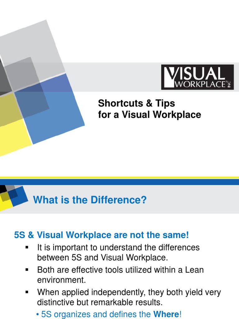Visual Workplace | PDF | Lean Manufacturing | Economic Sectors