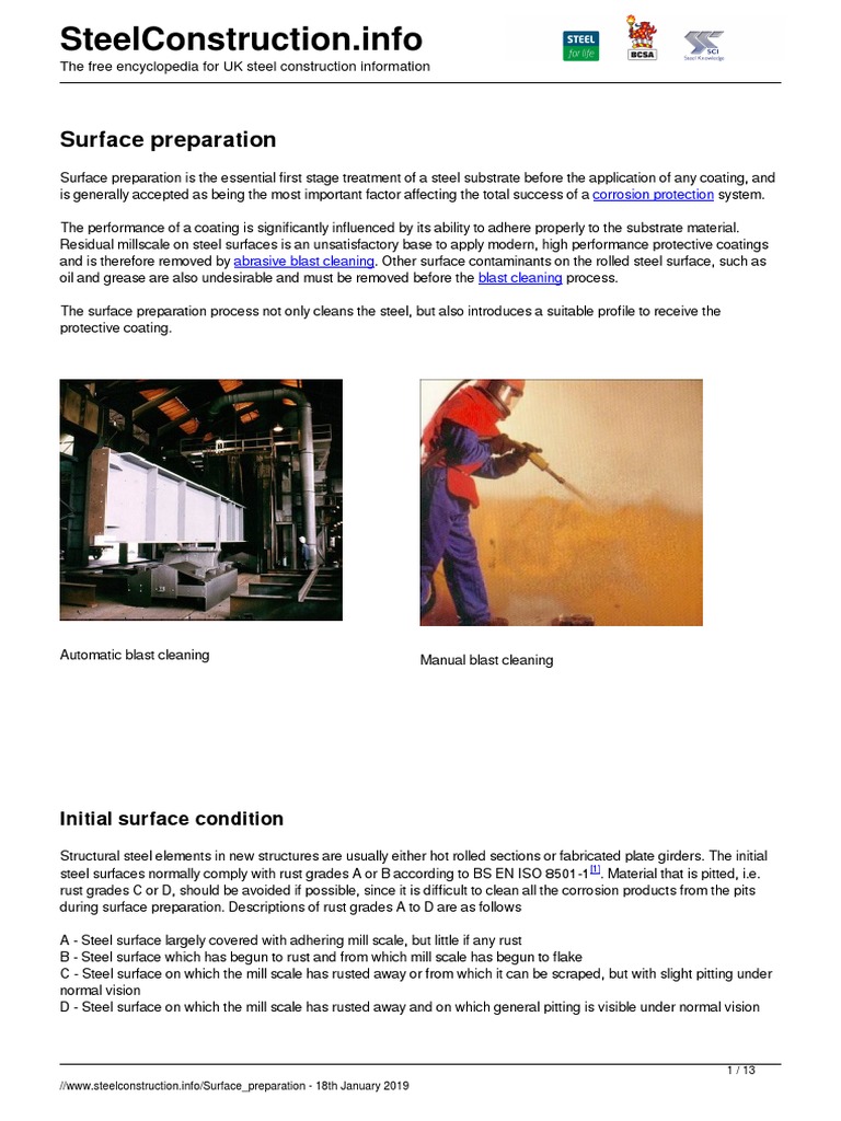 Surface Preparation Guide PDF | PDF | Rust | Abrasive
