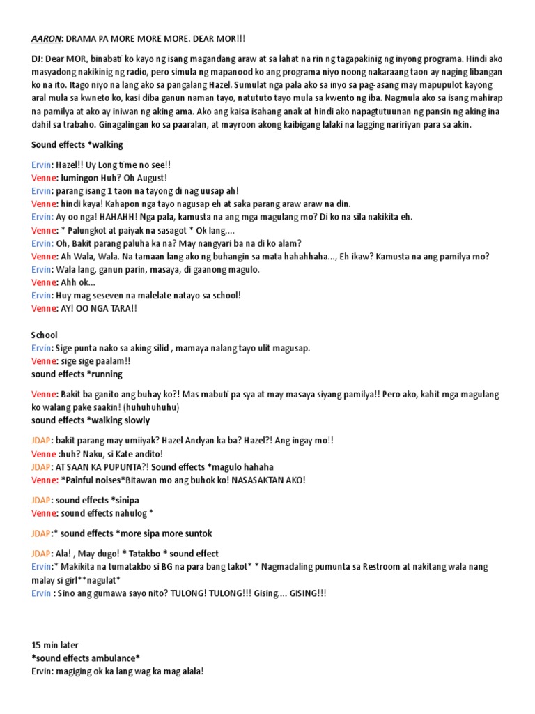 EsP Radio Drama Script | PDF