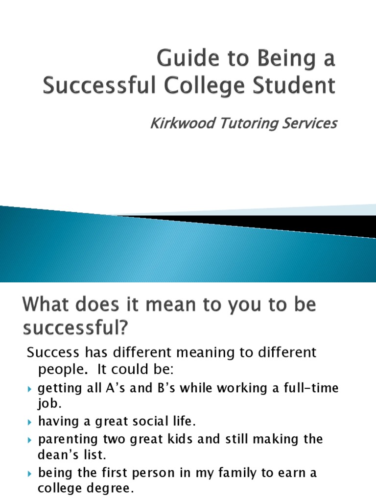 How To Be A Successful College Student | PDF | Study Skills | Test ...