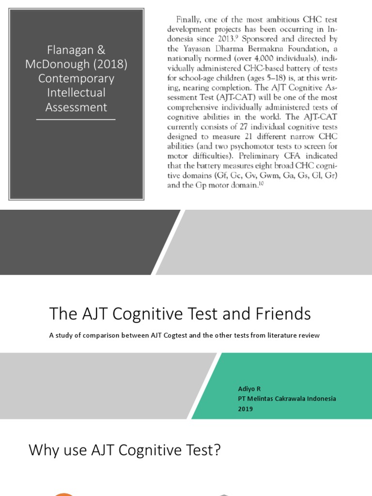 AJT Cognitive Test & Friends | PDF | Intelligence Quotient | Intelligence