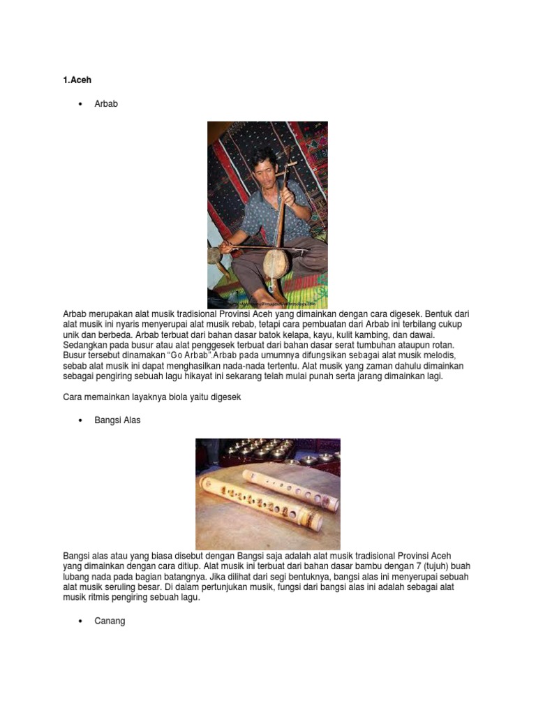 Alat Musik Tradisional | PDF