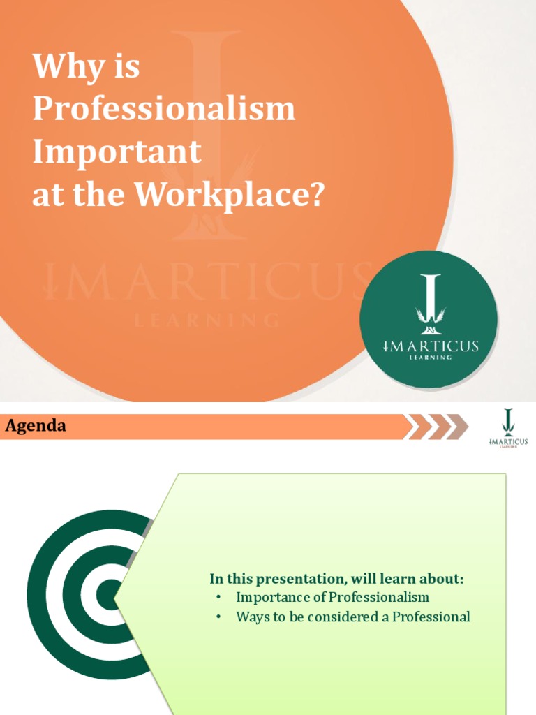 Why Is Professionalism Important at The Workplace | PDF | Psychological ...