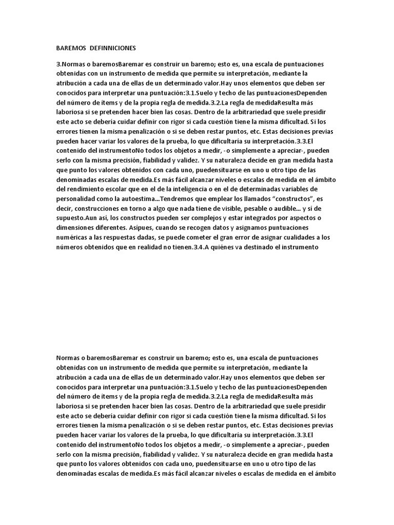 Definición y Uso de Baremos en Investigación | PDF | Escala Likert ...