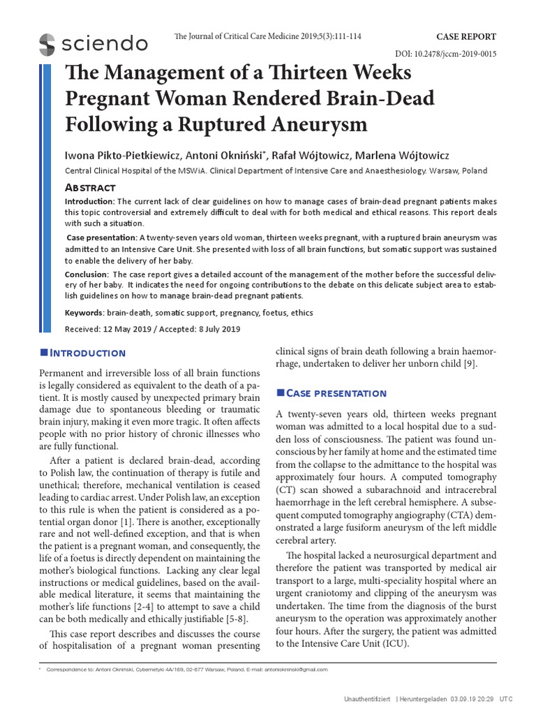 Brain Death | PDF | Health Sciences | Health Care