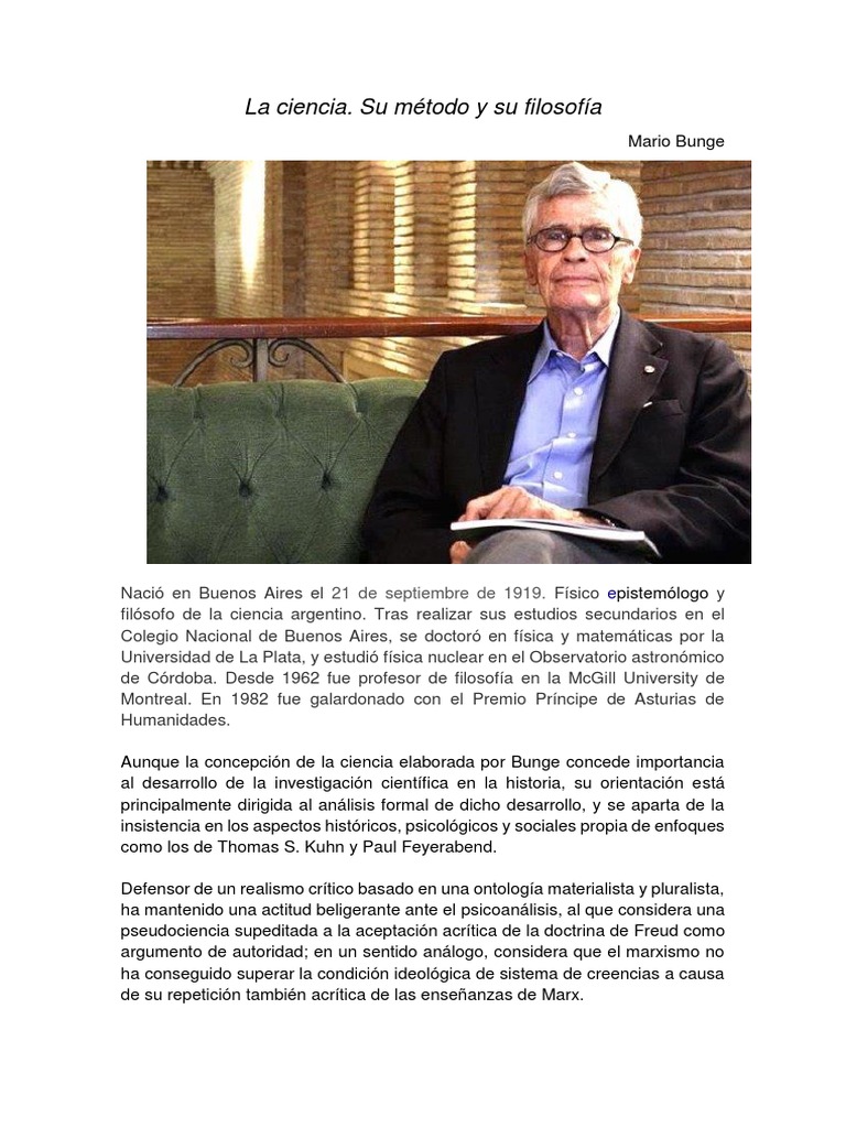 Analisis de Mario Bunge | PDF | Método científico | Science