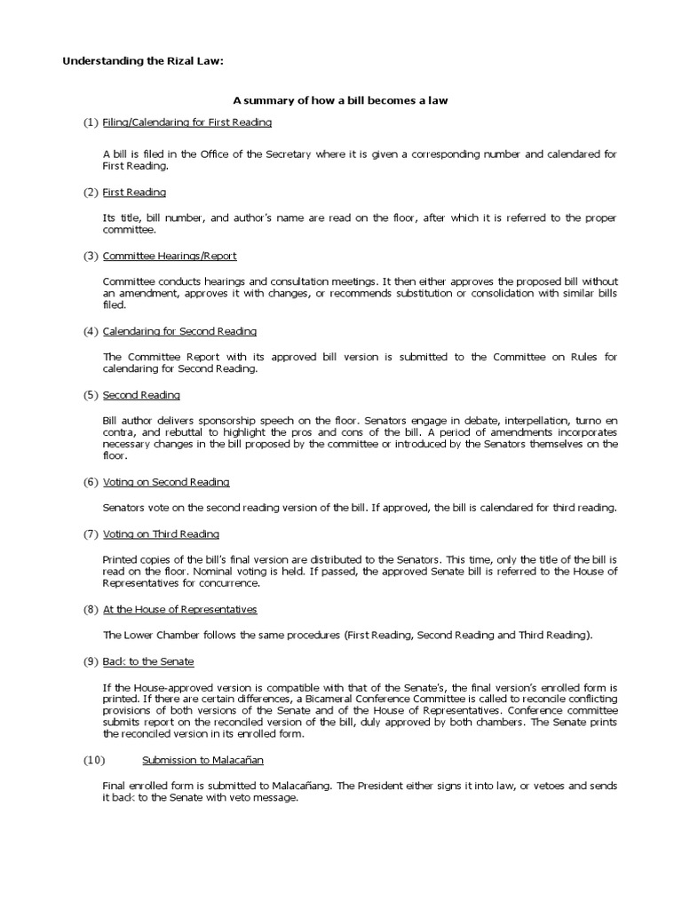 The Legislative Journey: A Step-by-Step Explanation of How a Bill ...