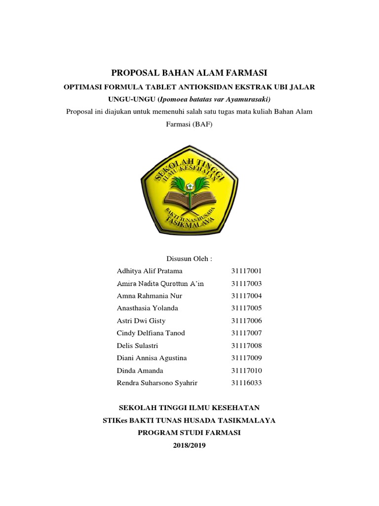 Proposal Bahan Alam Farmasi-1 | PDF