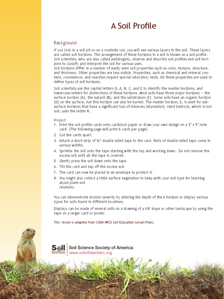 Soil Profile Lesson Plan | PDF | Natural Materials | Landscape Architecture