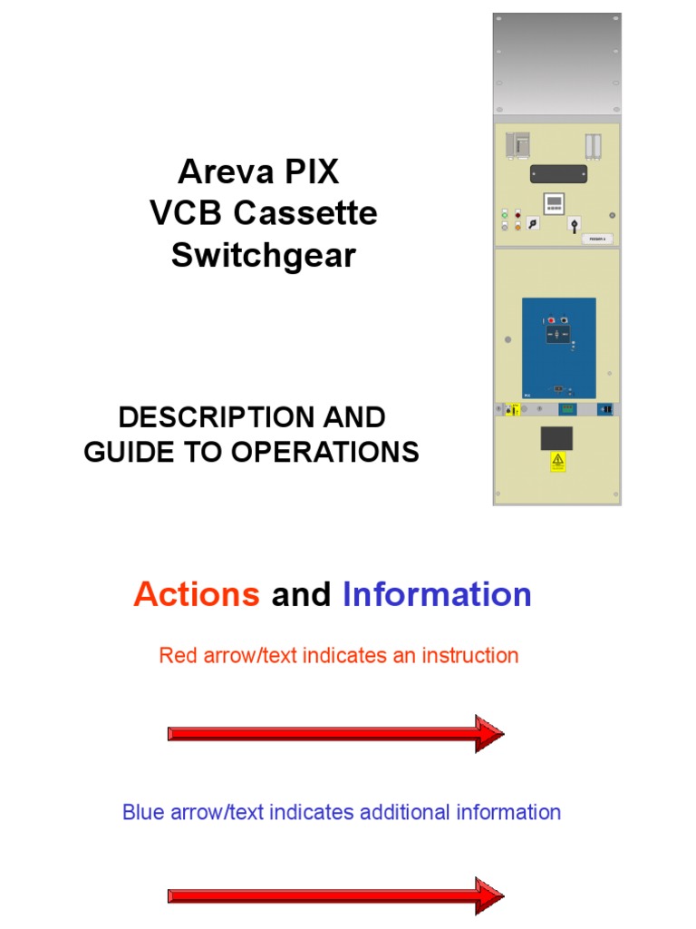 Areva PIX VCB Cassette Switchgear: Description and Guide To Operations ...