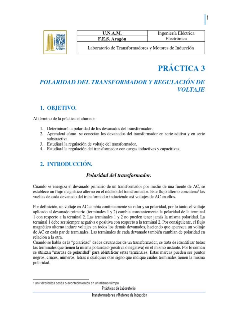 Práctica 3 Transformadores Y Motores Pdf Transformador Inductor