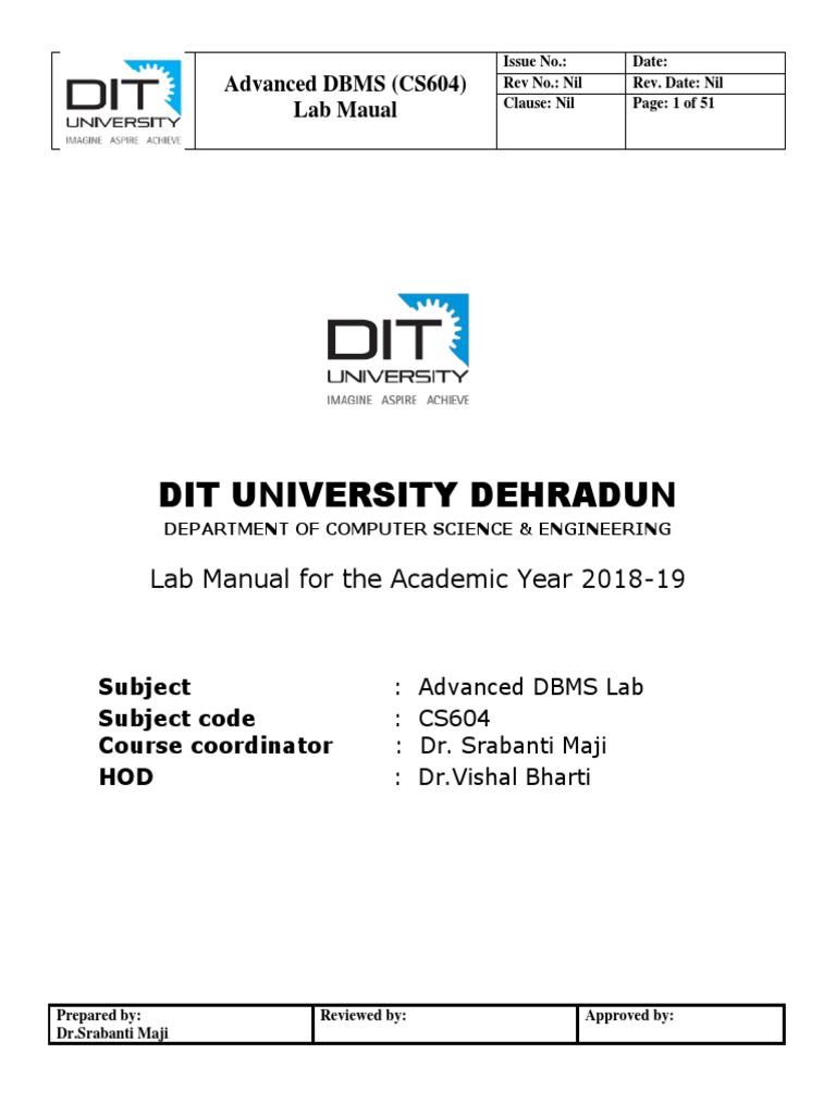 Adbms Lab Manual Iso Pdf Pl Sql Control Flow