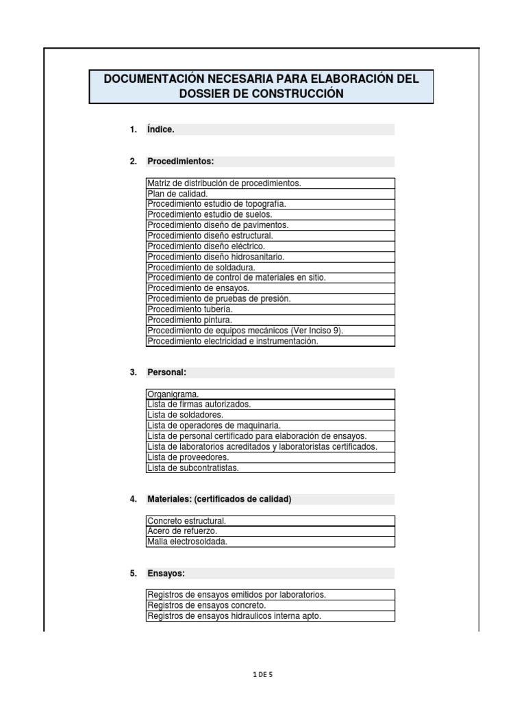Modelo de Documentos DOSSIER CIVIL | PDF | Revestimiento | Calibración