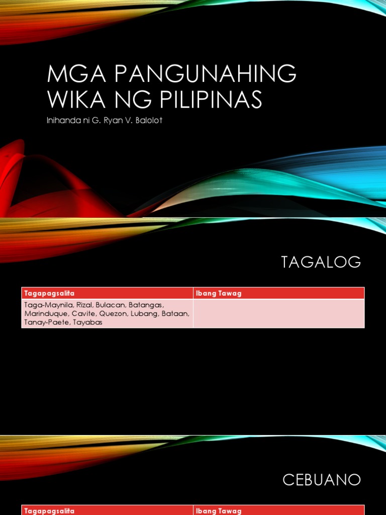 Mga Pangunahing Wika NG Pilipinas | PDF Mga Pangunahing Wika NG Pilipinas | PDF